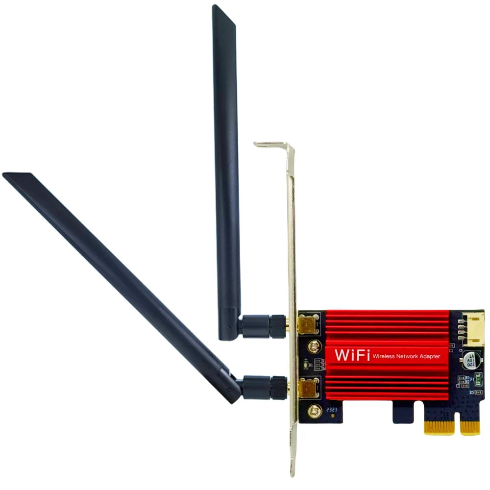 1200Mbps PCI-E WIFI trådlöst nätverkskort Desktop Dual Band antenn 8DB ...