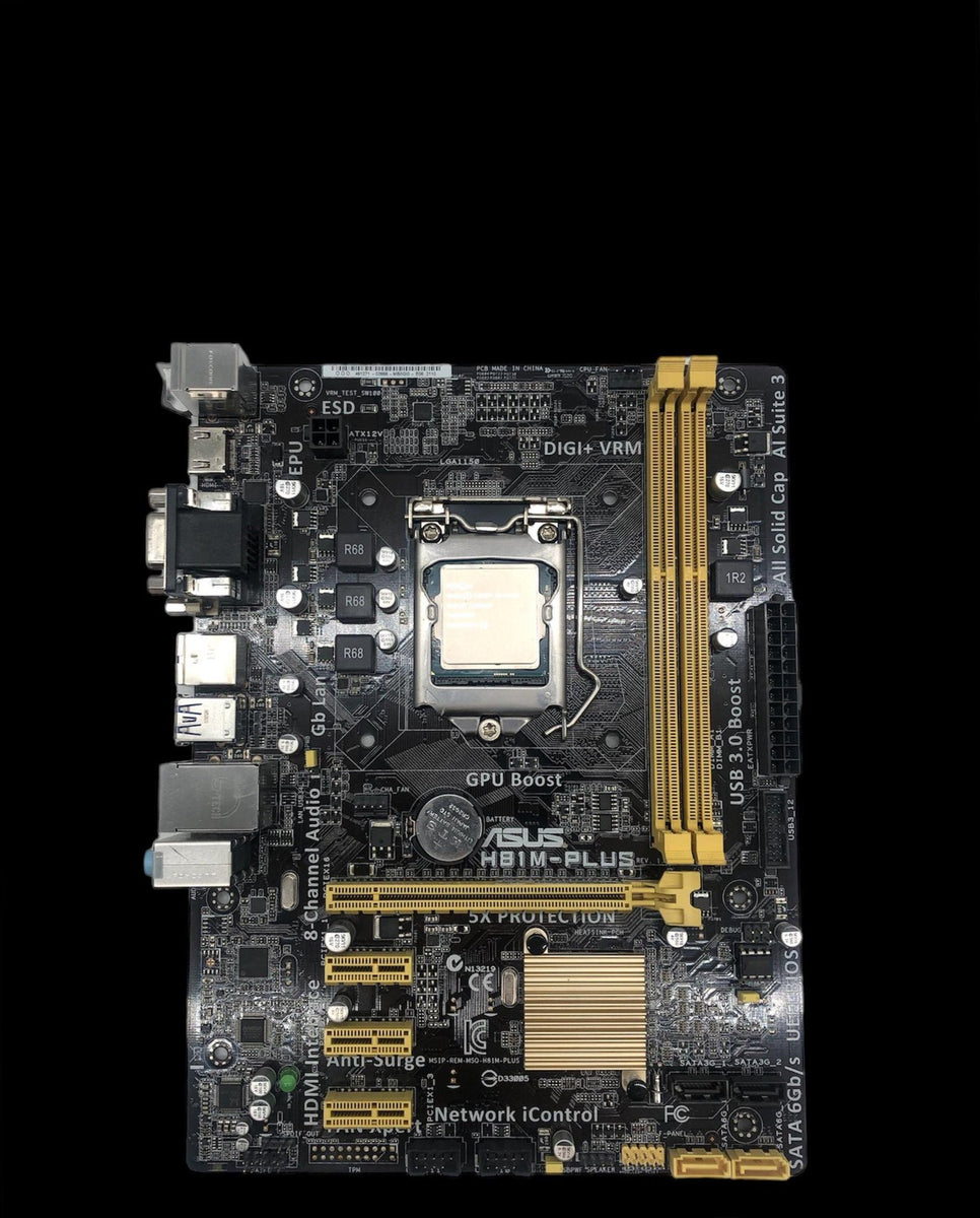 Asus Micro ATX DDR3 1150 Motherboards H81M-D Plus med Processor i5 446 ...